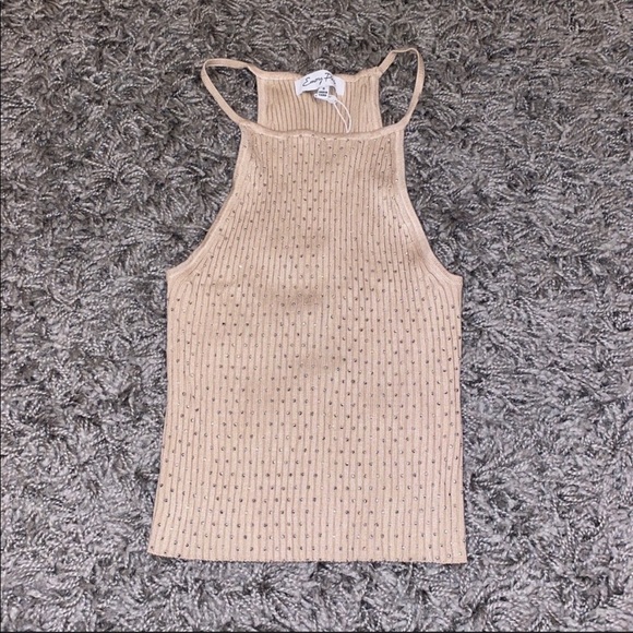 emory park | Tops | Emory Park Cream Rhinestone Tank Top | Poshmark